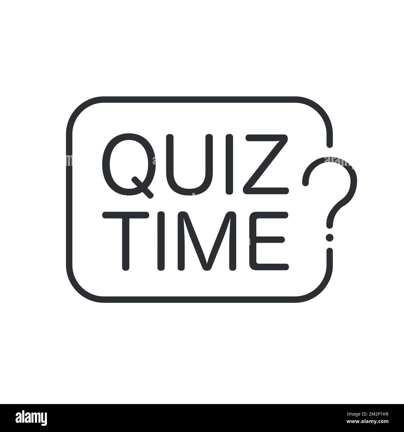 Quiz Time Question Inscription Handwritten Lettering In Speech Bubble Stock Vector Image And Art