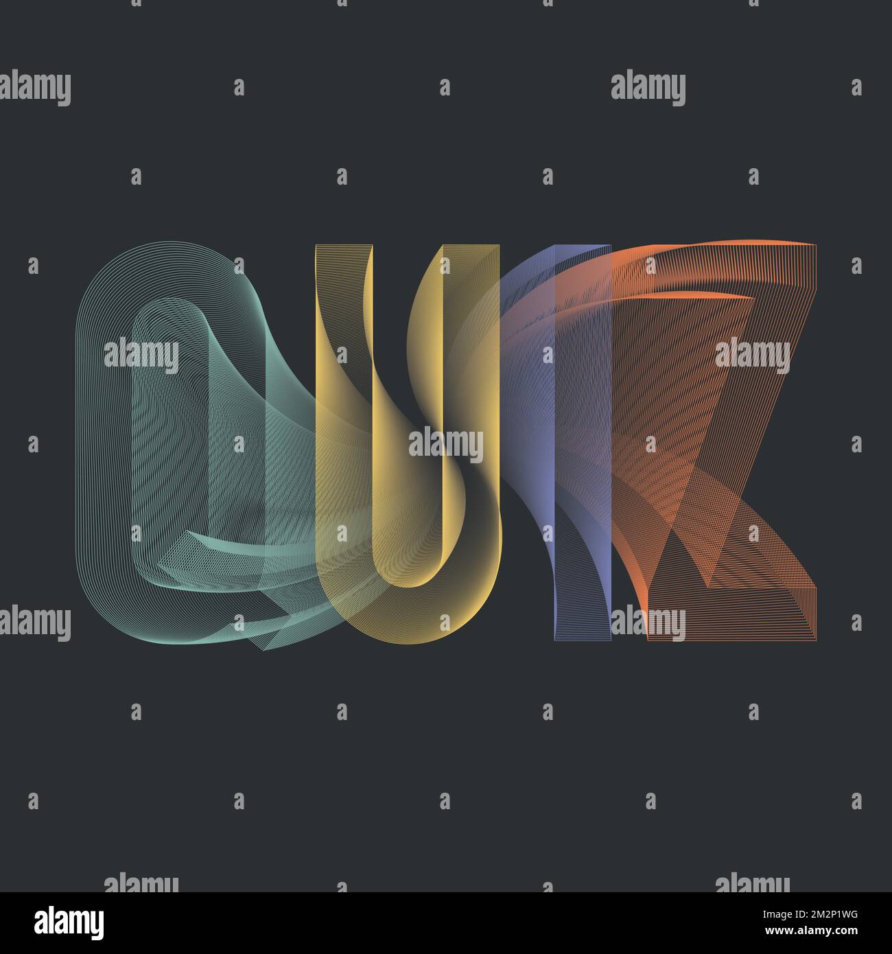 Quiz multicolor letters. Logo design Stock Vector Image & Art - Alamy