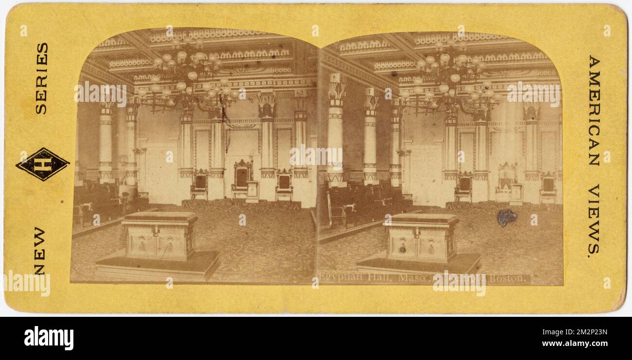 Egyptian hall, Masonic Temple, Boston , Masonic buildings Stock Photo ...