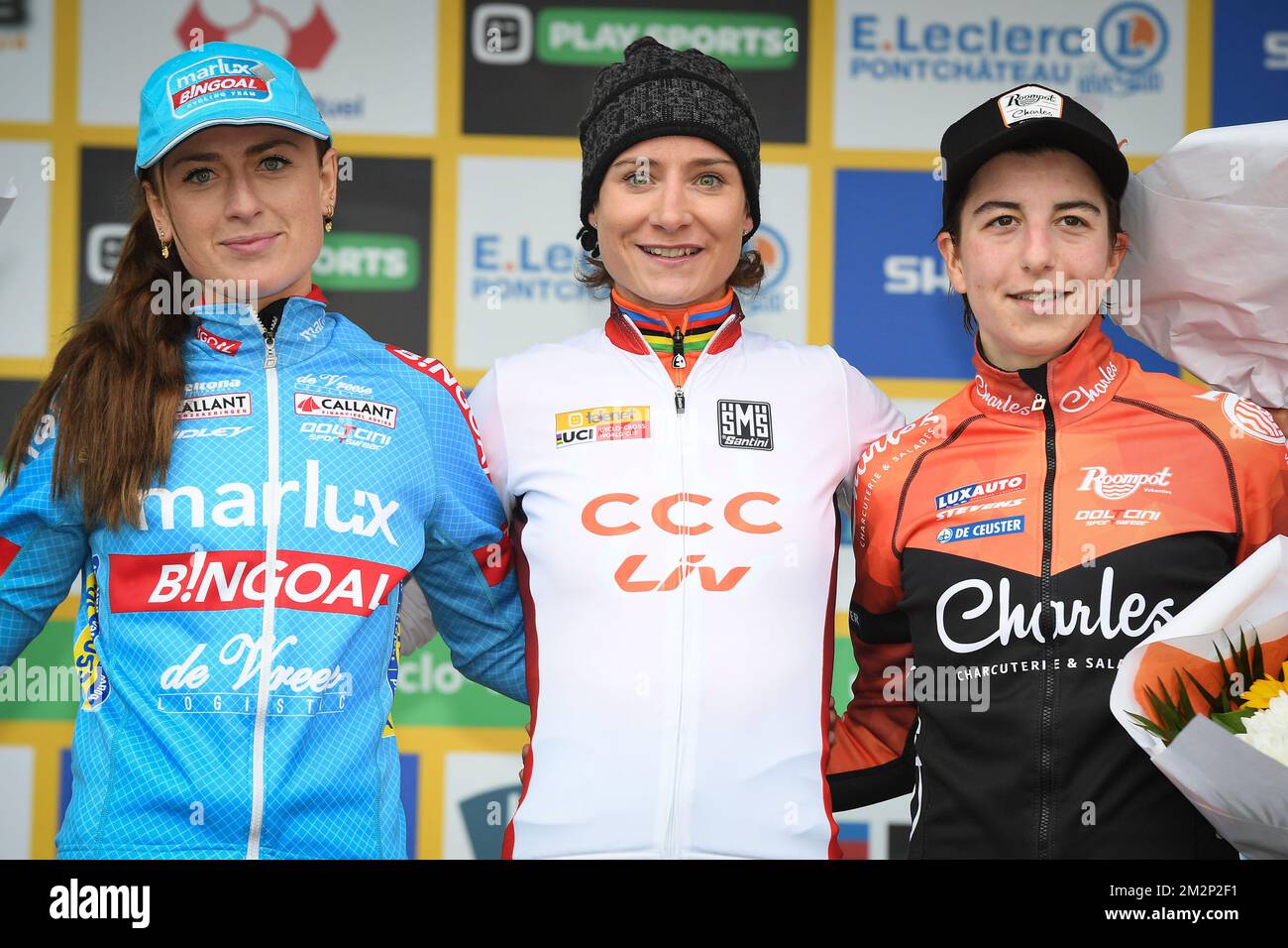 Dutch Denise Betsema, Dutch Marianne Vos and Dutch Maud Kaptheijns ...