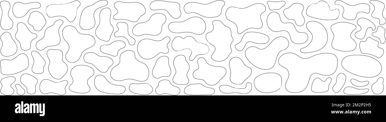 Set of abstract organic shapes for design layouts. Hand drawn vector ...