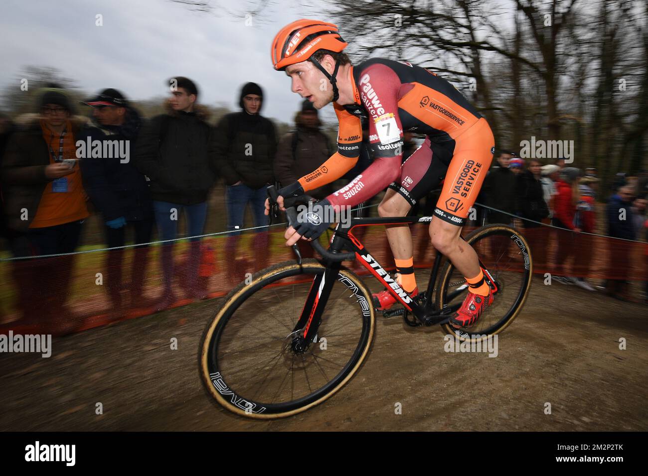 Belgian Daan Soete pictured in action during the Men Elite race of the ...
