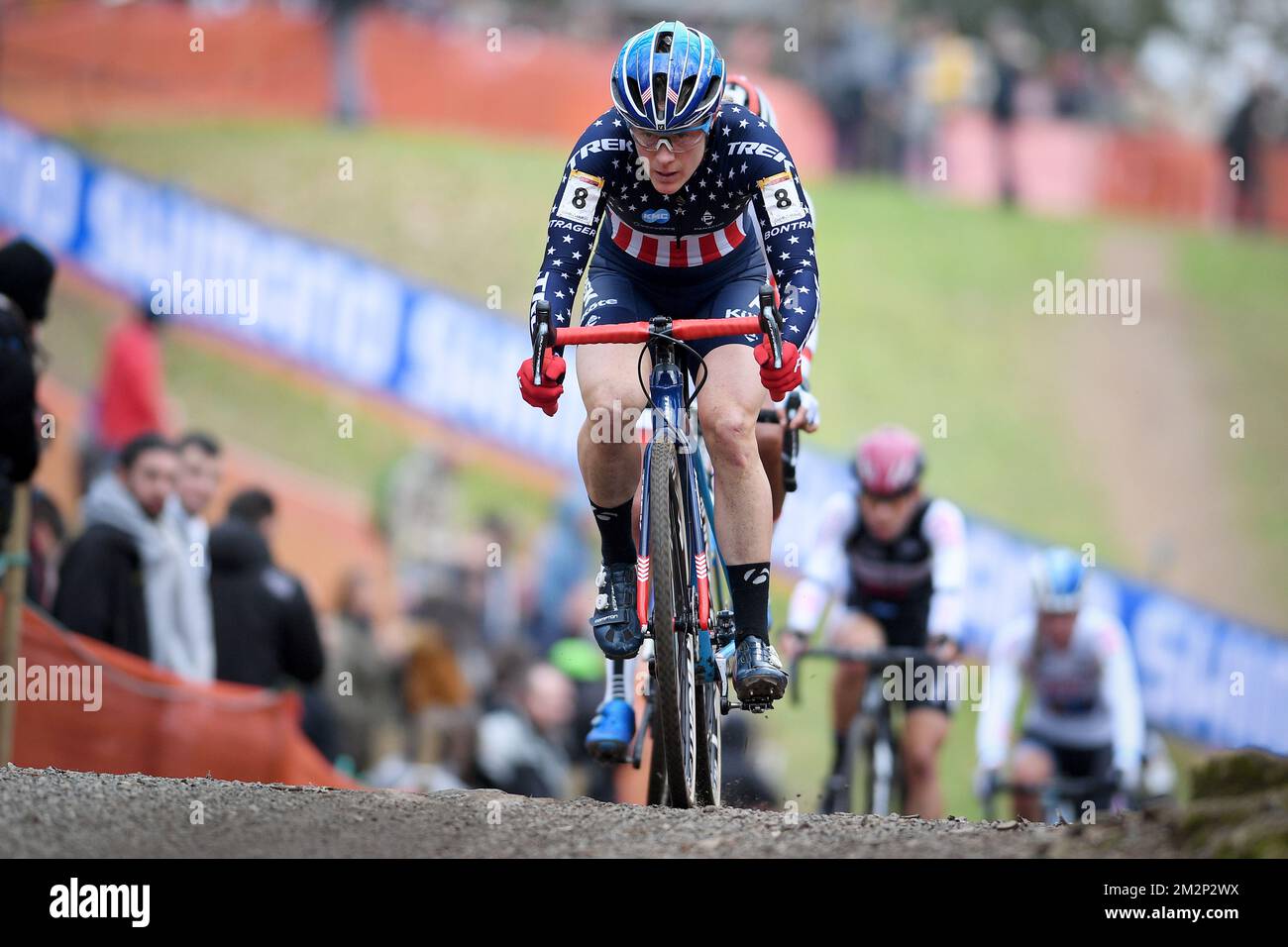 US Katie Compton pictured in action during the Women Elite race of the ...
