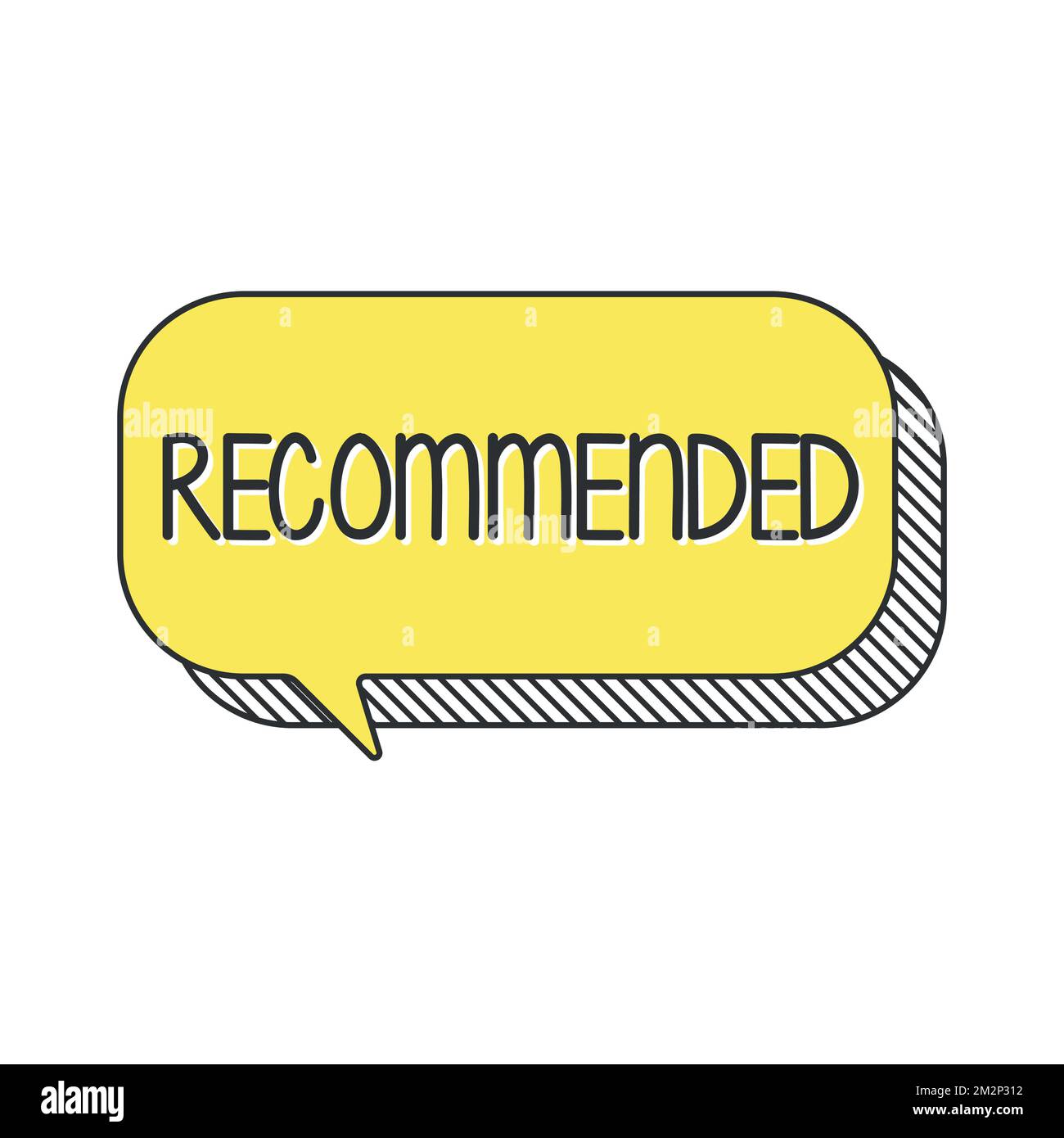 recommended sign. recommended square speech bubble. recommended Stock ...