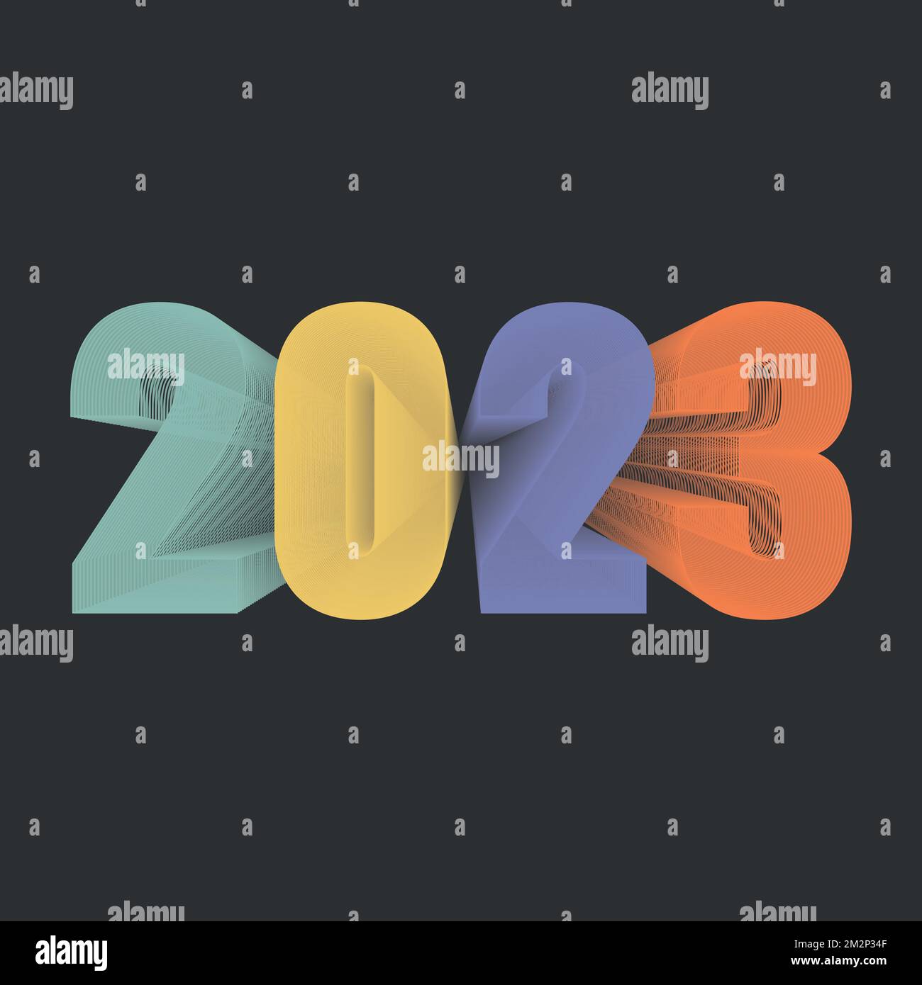 Happy new year 2023 text Stock Vector Images - Alamy