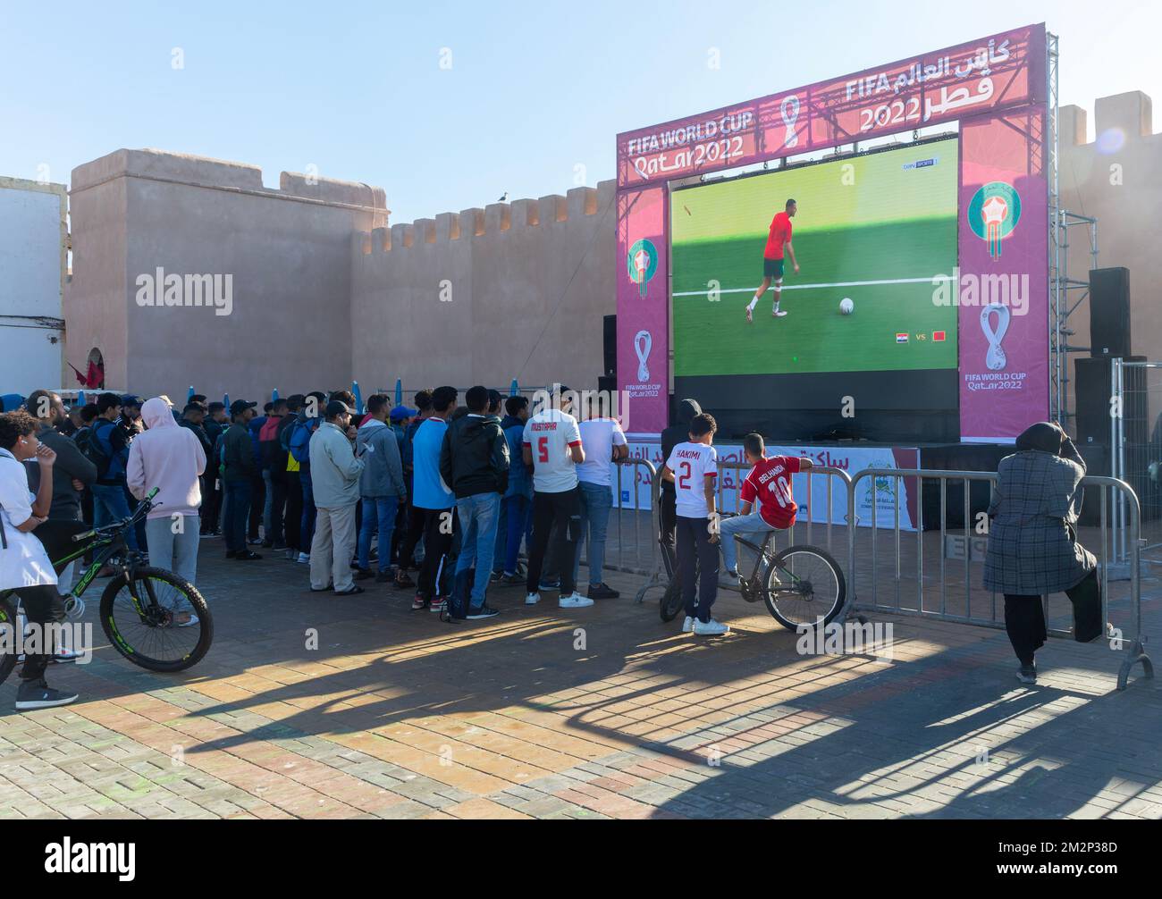 Crowd building up football match in FIFA World Cup, Qatar 2022 ...