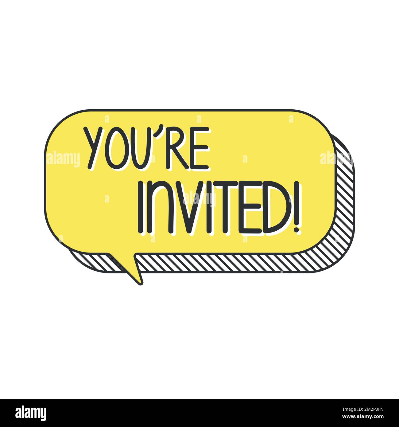 You're invited on speech bubble. Vector eps 10 illustration Stock Vector Image & Art - Alamy