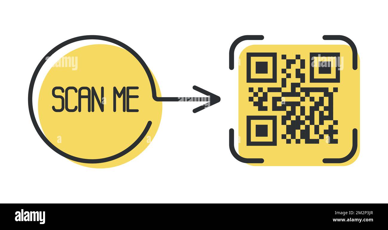 QR code for smartphone. Inscription scan me with smartphone icon. Qr code for payment. Vector ...