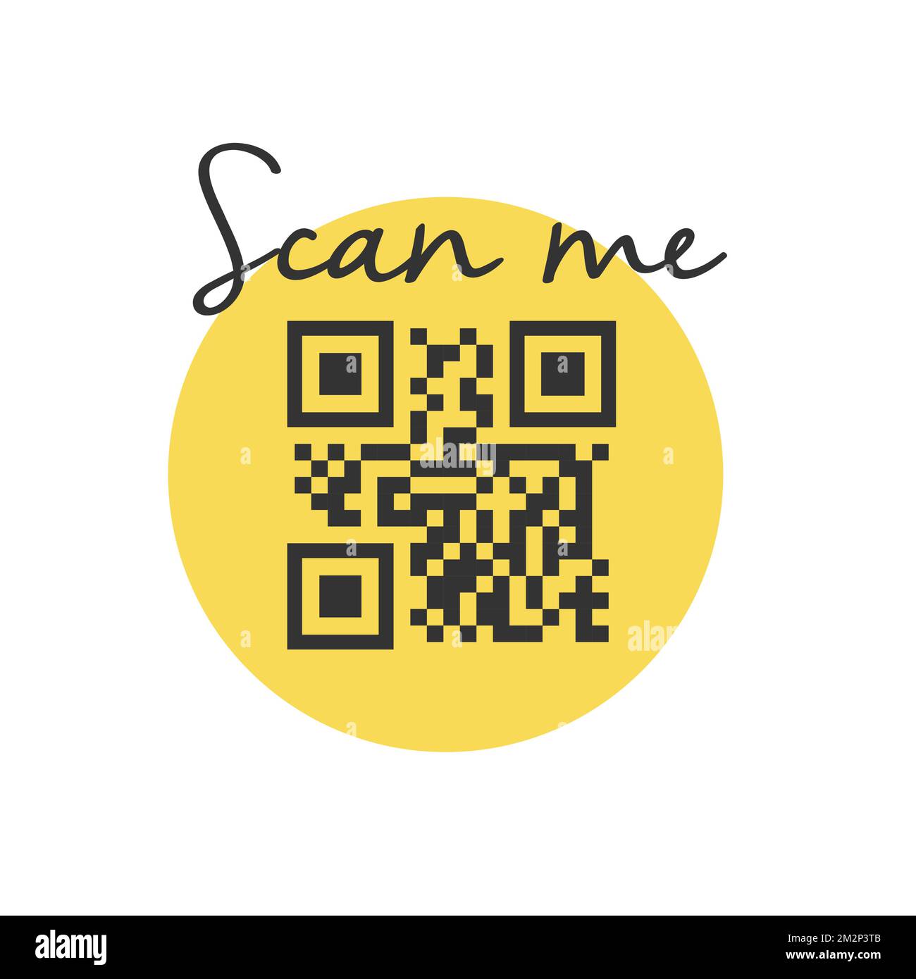 QR code for smartphone. Inscription scan me with smartphone icon. Qr ...