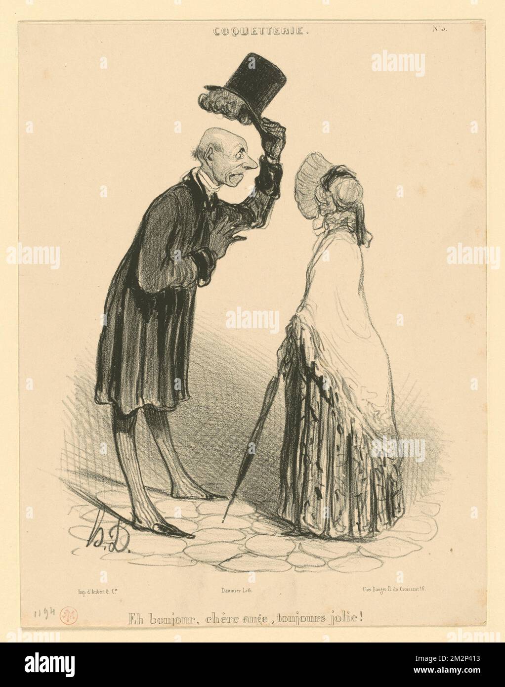 Eh bonjour...toujours jolie!. Honoré Daumier (1808-1879). Lithographs ...