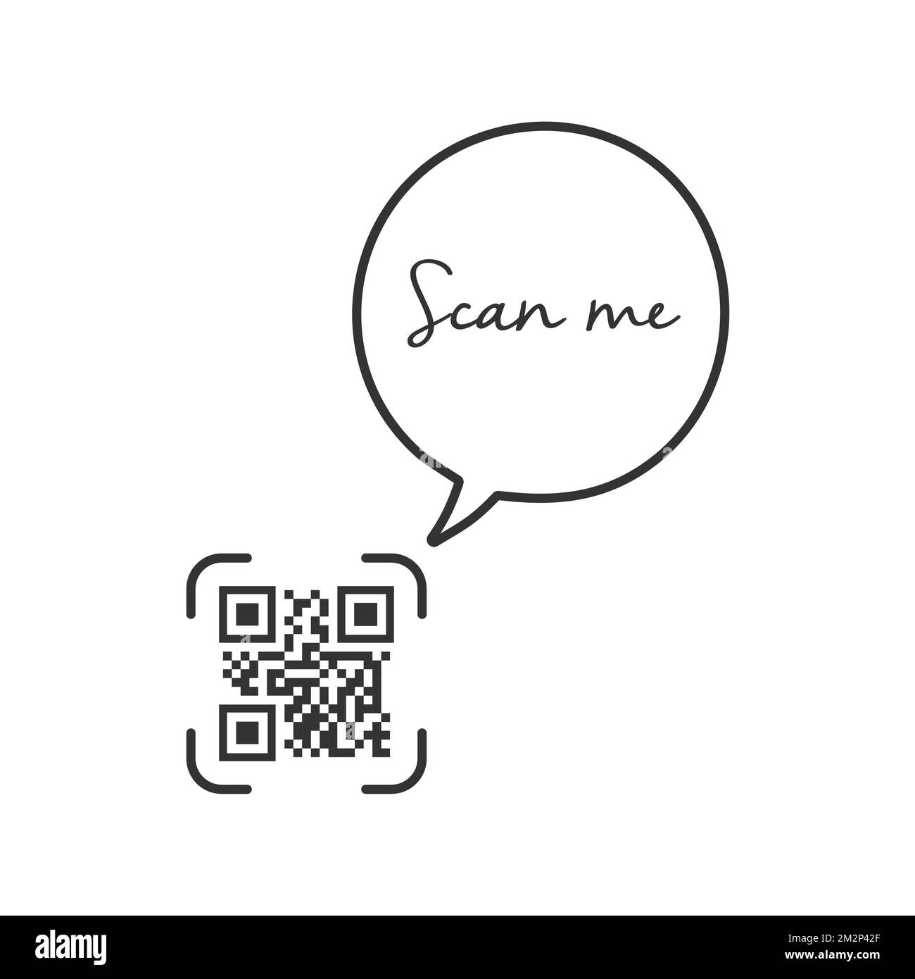 QR code for smartphone. Inscription scan me with smartphone icon. Qr code for payment Stock ...