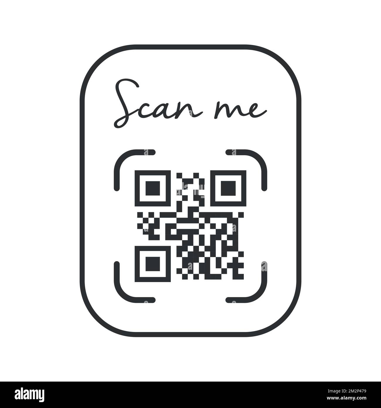 QR code for smartphone. Inscription scan me with smartphone icon. Qr ...