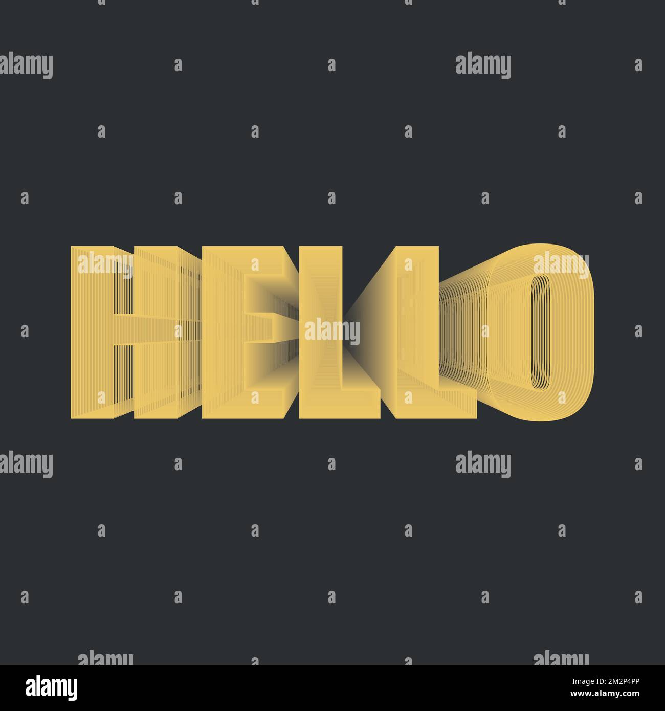 3d lettering hello Stock Vector Images - Alamy