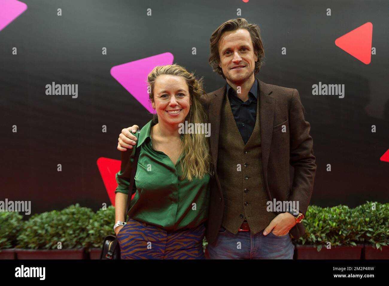 Tim Van Aelst and his partner Sofie Peeters pictured on the red carpet ...