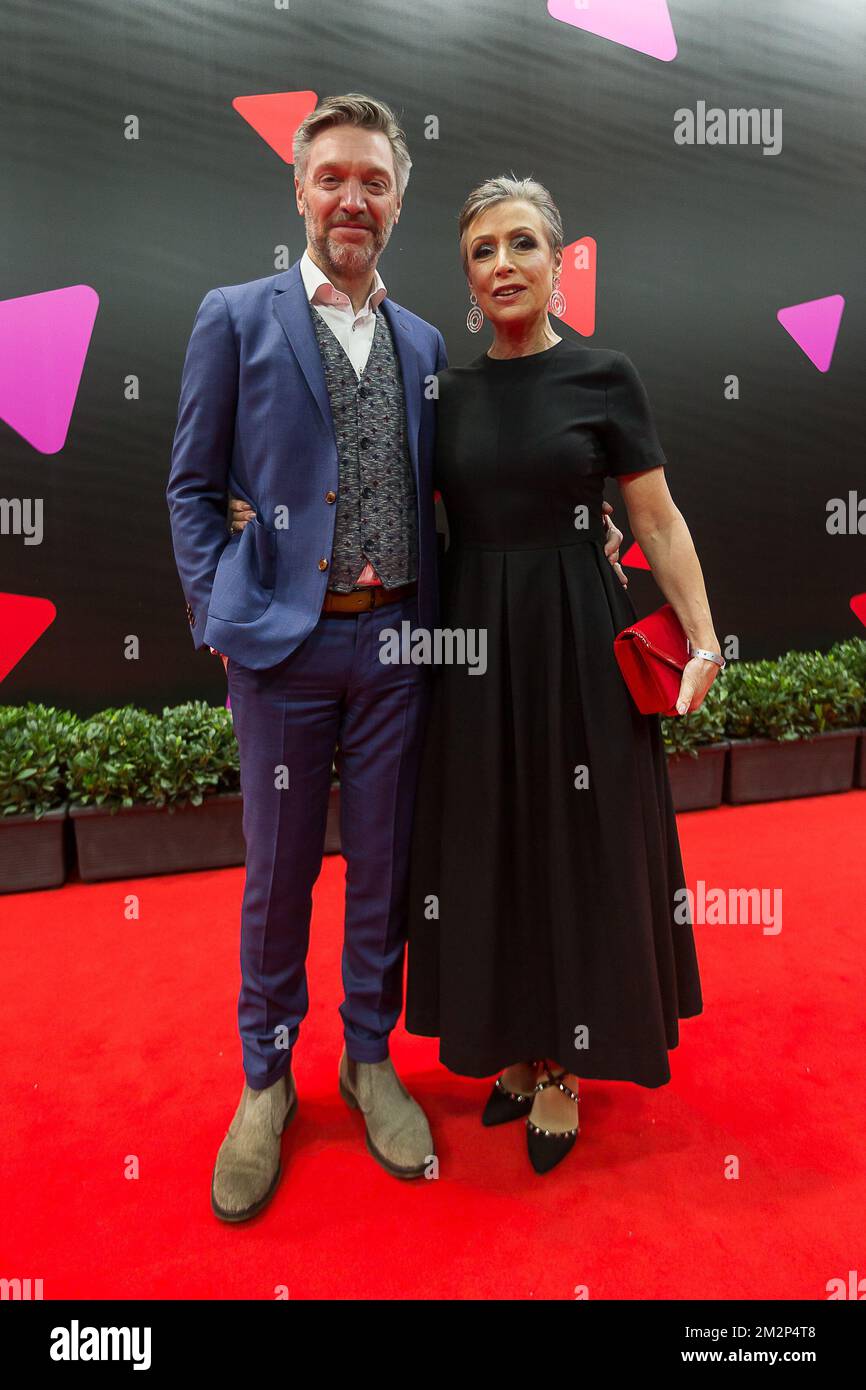 Actress Greet Rouffaer and her husband Bart pictured on the red carpet ...