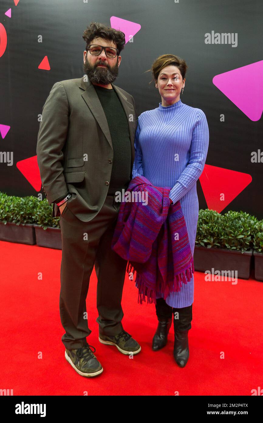 Actress Ini Massez and her husband Geert pictured on the red carpet ahead of the recording of ...