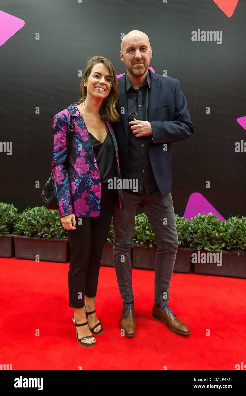Television maker Eric Goens and his wife pictured on the red carpet ...