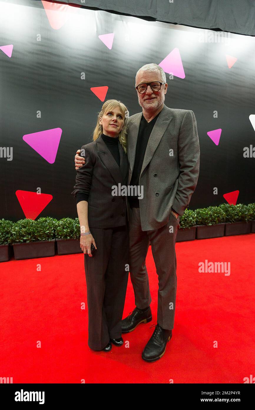 An Miller and Filip Peeters pictured on the red carpet ahead of the ...