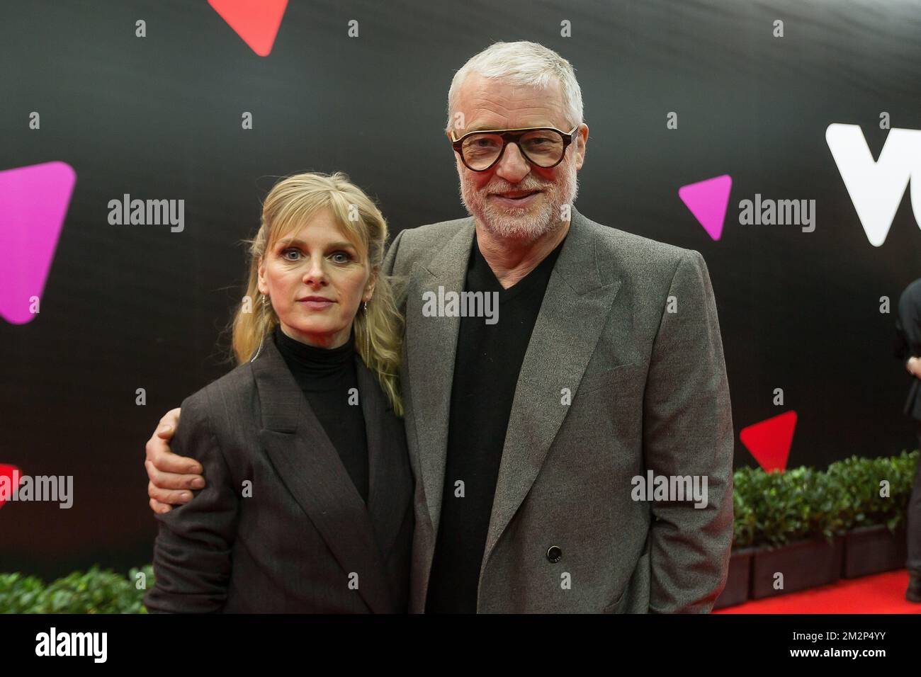 An Miller and Filip Peeters pictured on the red carpet ahead of the ...