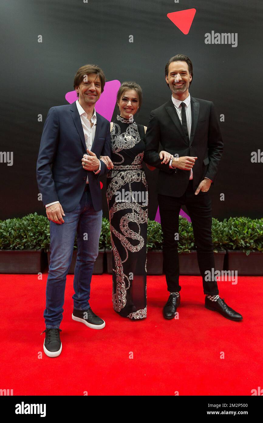 Koen Wauters, Ella Leyers and Sean Dhont pictured on the red carpet ...