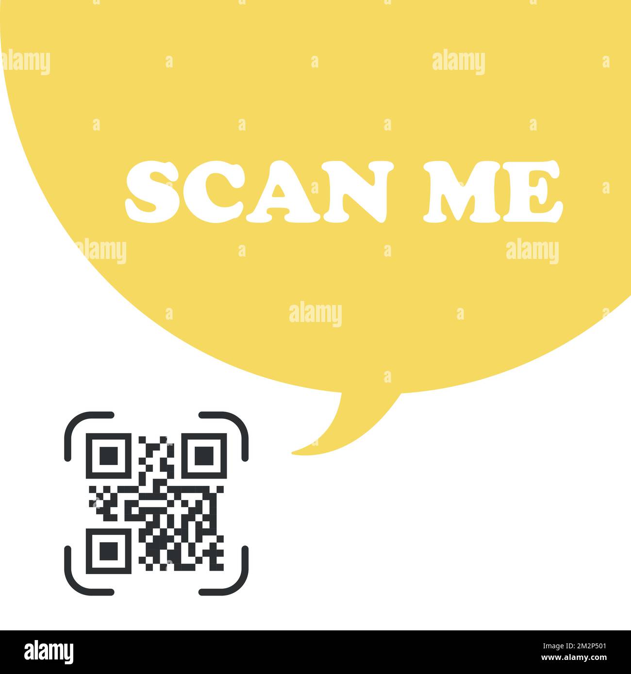 QR code for smartphone. Inscription scan me with smartphone icon. Qr ...