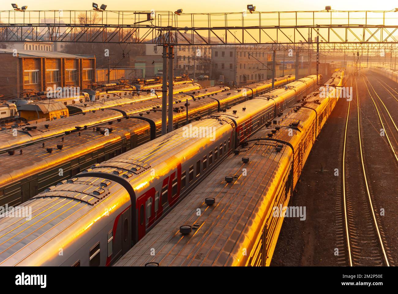 Moscow. Russia Morning at the railway station Stock Photo - Alamy