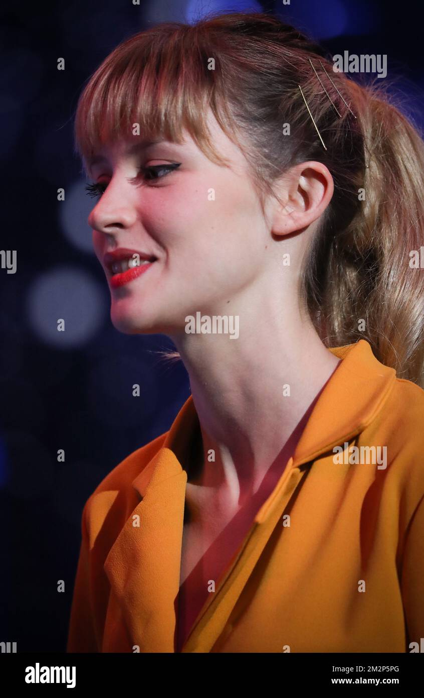 Belgian singer Angele pictured during the fourth edition of the D6bels ...