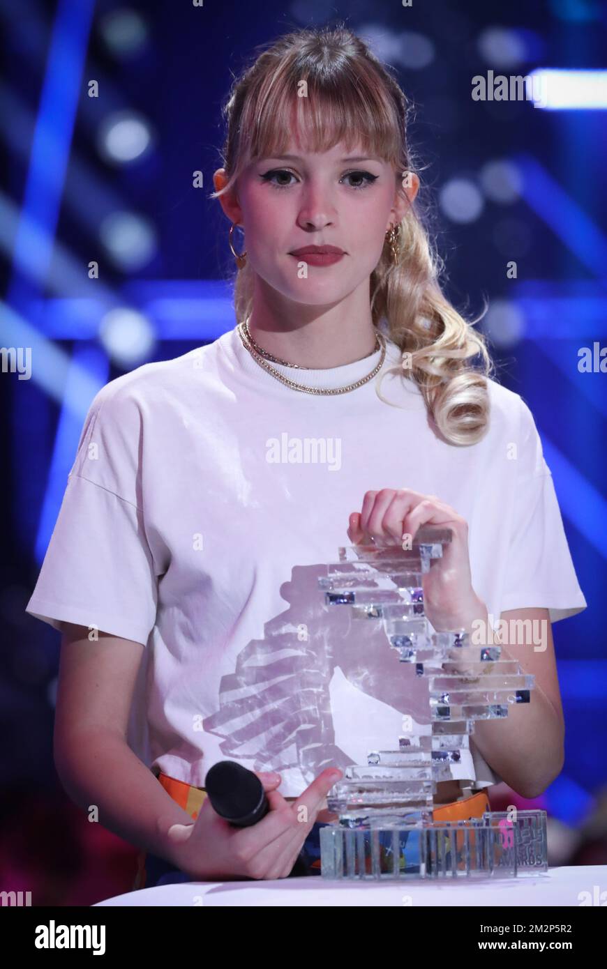 Belgian singer Angele received the Best album award during the fourth ...
