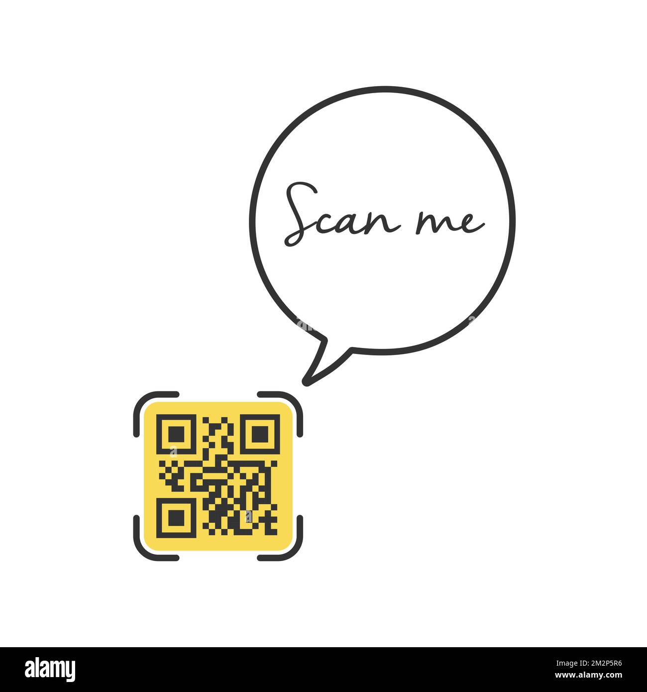 QR code for smartphone. Inscription scan me with smartphone icon. Qr ...
