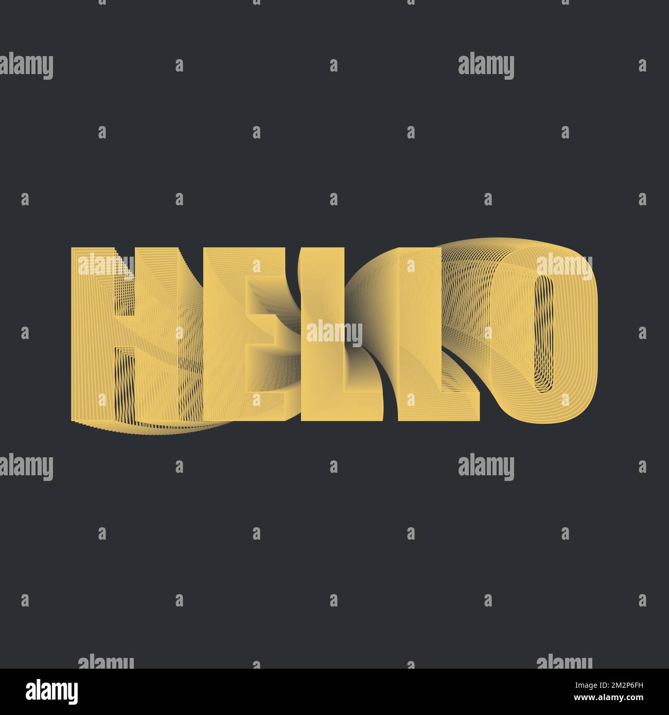 Hello! 3d letters Stock Vector Image & Art - Alamy