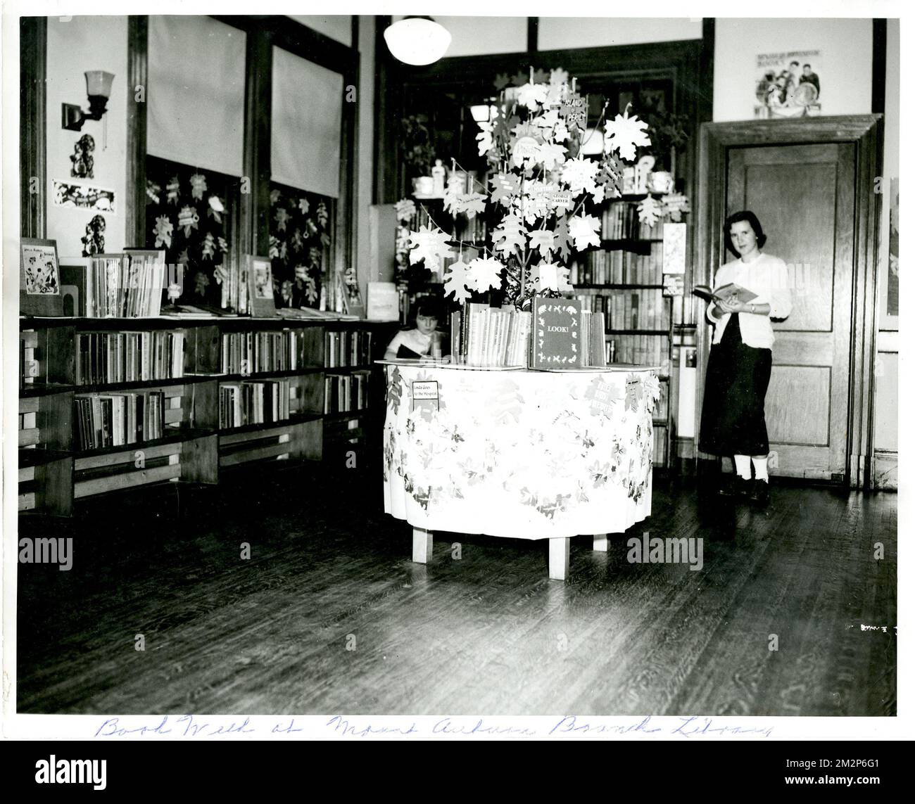 Eleanor Spang and Book Week display [1] , National Book Week, Books and ...