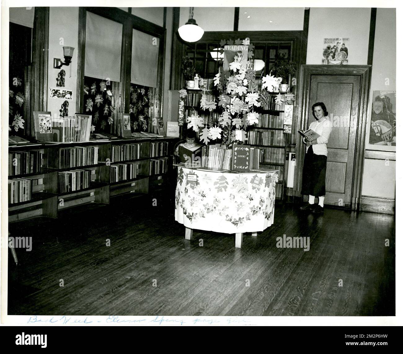 Eleanor Spang and Book Week display [2] , National Book Week, Books and ...