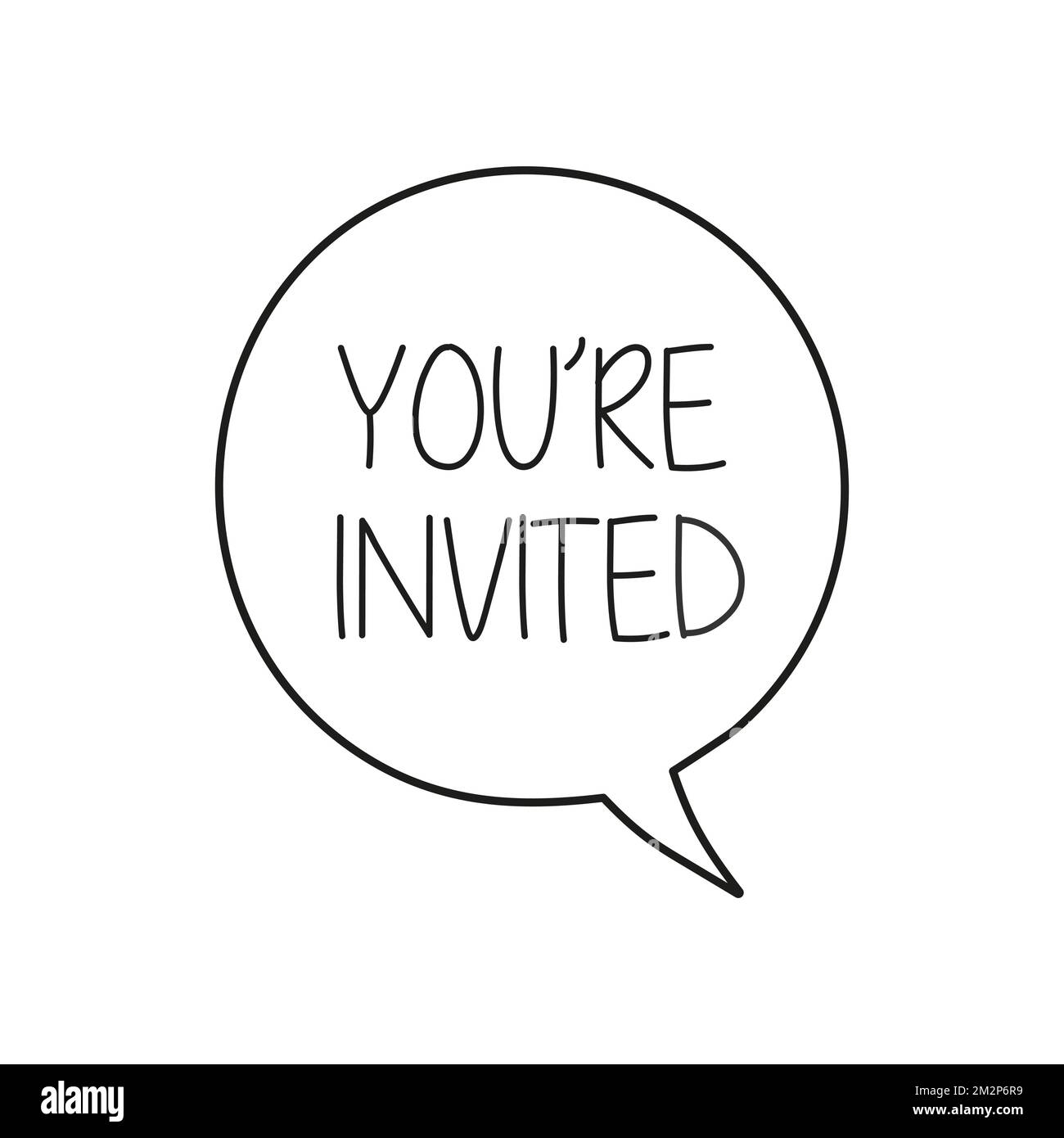 You're invited on speech bubble. Vector eps 10 illustration Stock Vector Image & Art - Alamy