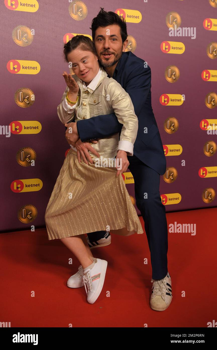 Lore Schueremans and Dieter Coppens pose for the photographer during ...