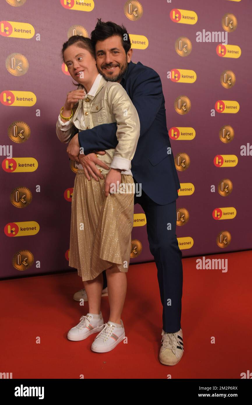 Lore Schueremans and Dieter Coppens pose for the photographer during ...