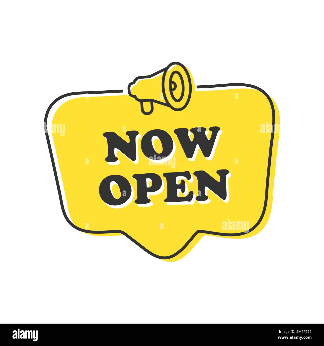 Now open sign Stock Vector Images - Alamy
