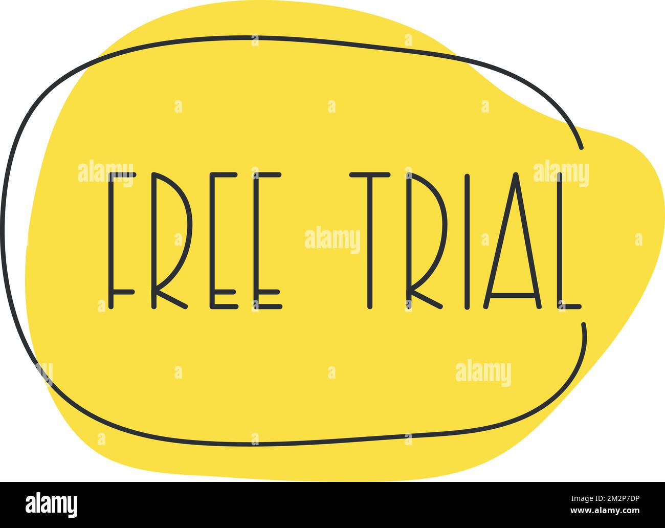 Free trial yellow cartoon, hand draw speech bubble Stock Vector Image ...