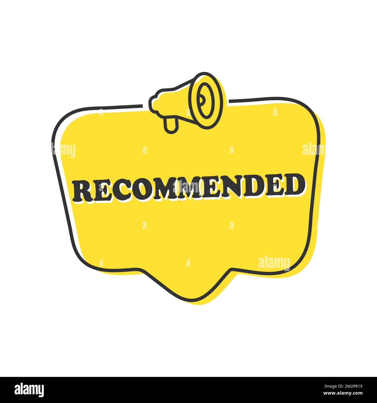 recommended sign. recommended square speech bubble. recommended Stock ...