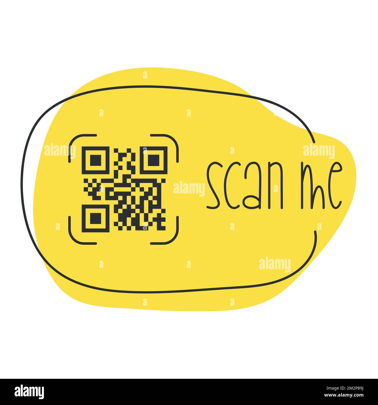 QR code for smartphone. Inscription scan me with smartphone icon. Qr ...