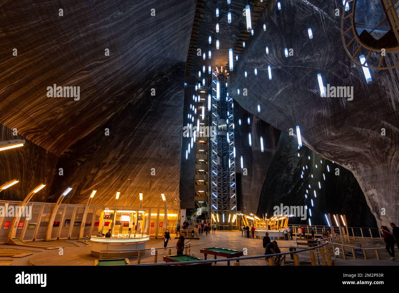 The Salina lights in an underground salt mine Stock Photo - Alamy