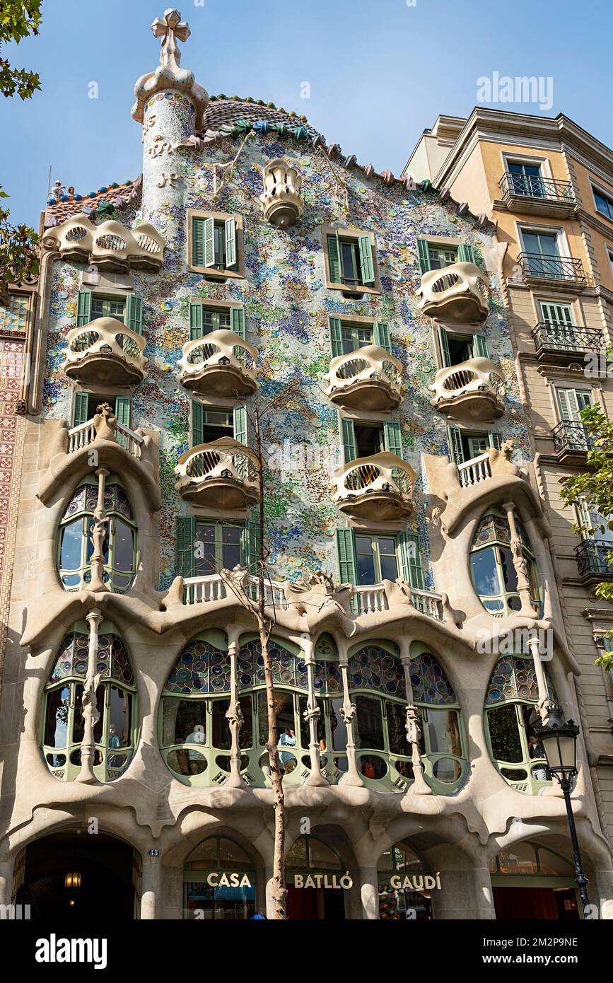Antoni Gaudi, Casa Batlo, UNESCO World Heritage Site, Barcelona ...