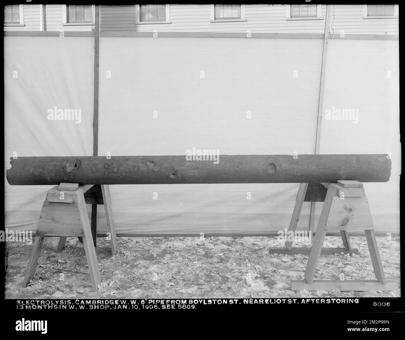Electrolysis, Cambridge Water Works, 6-inch pipe from Boylston Street ...