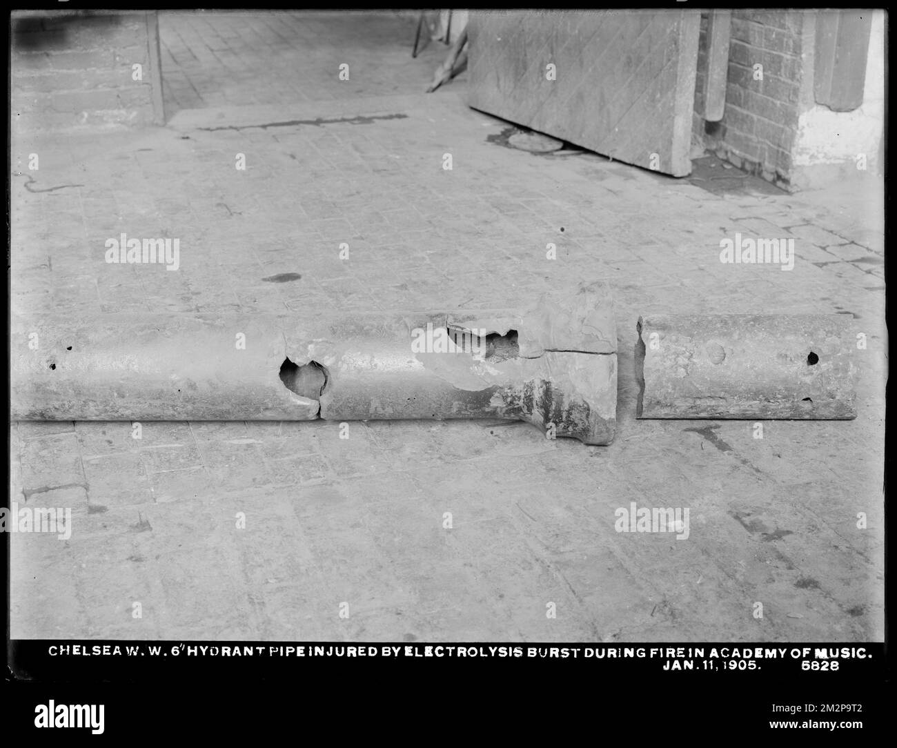 Fire hydrant burst Black and White Stock Photos & Images - Alamy