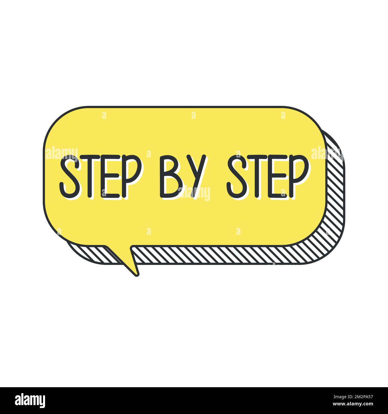 step by step text in speech bubble Stock Vector Image & Art - Alamy