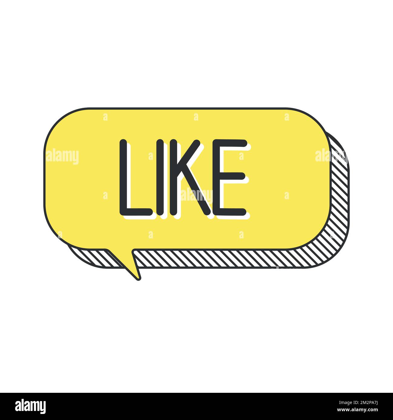 Speech bubble with expresion like word pop art flat style Stock Vector ...