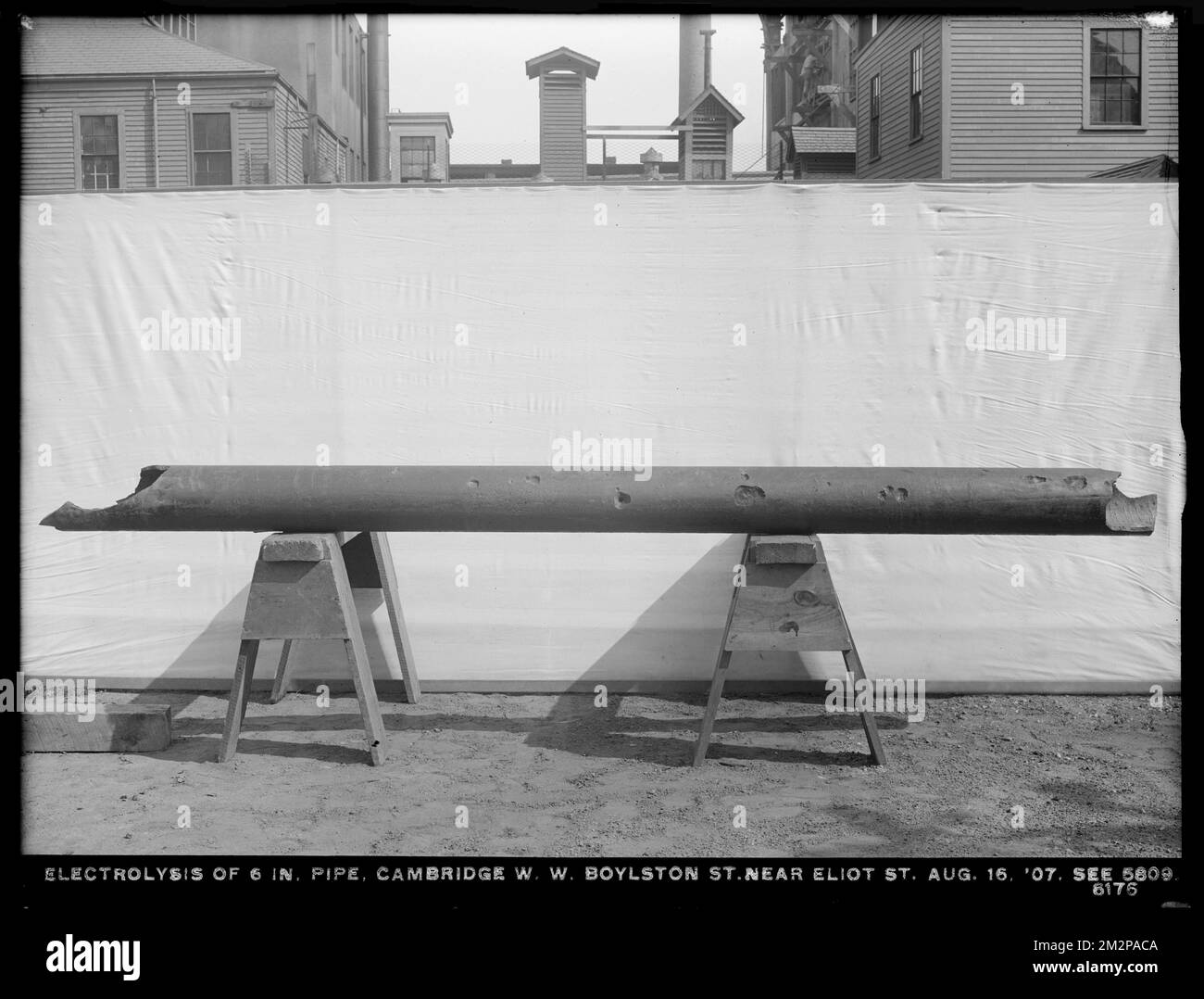 Electrolysis, electrolysis of 6-inch pipe, Cambridge Water Works ...