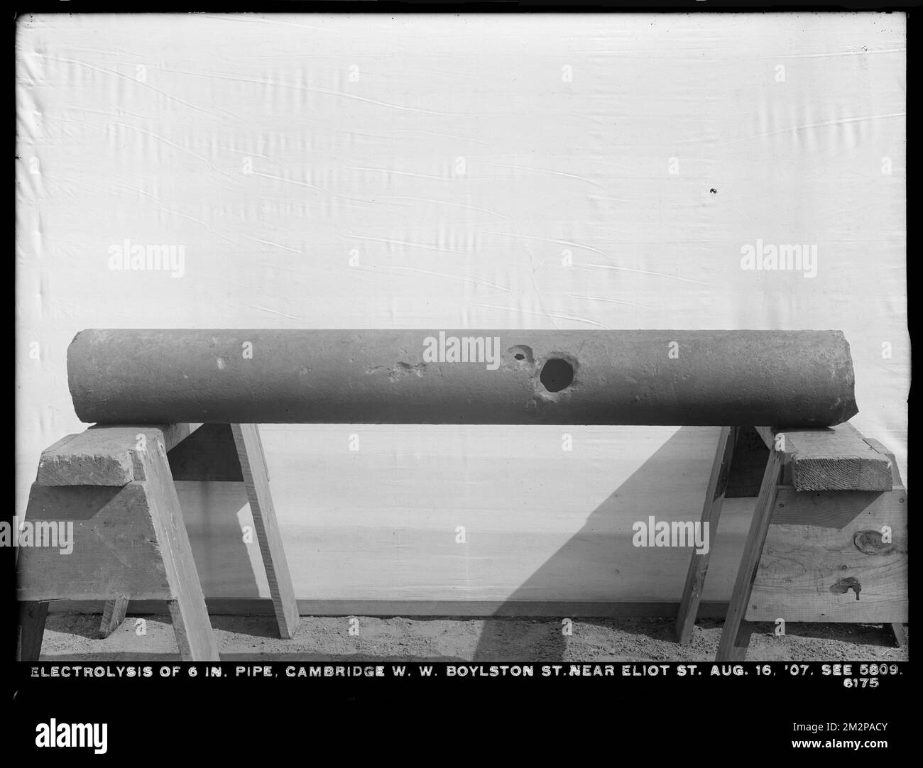 Electrolysis, electrolysis of 6-inch pipe, Cambridge Water Works ...