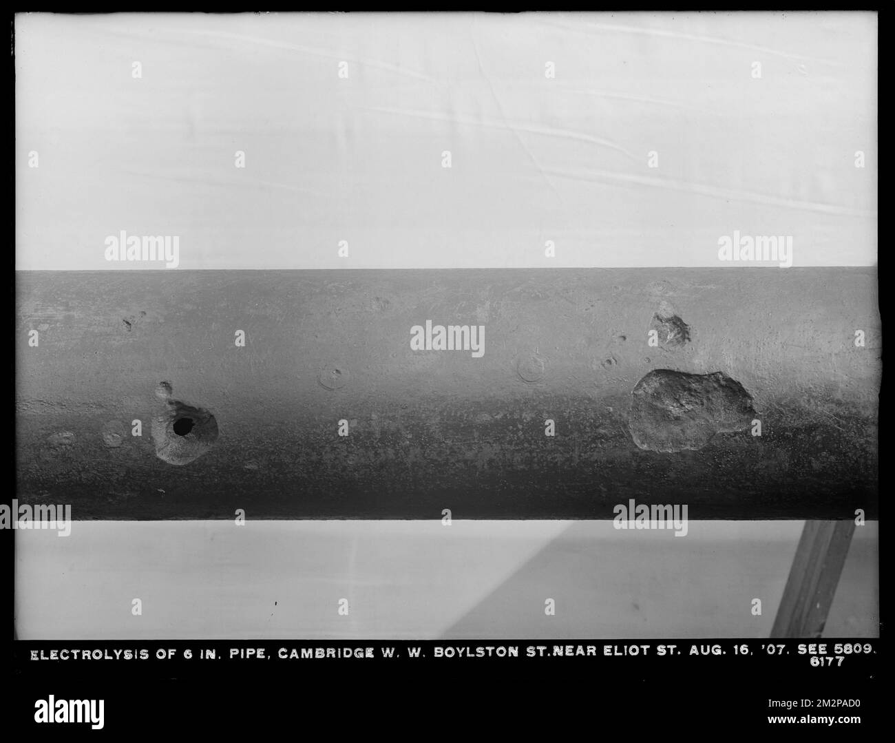 Electrolysis, electrolysis of 6-inch pipe, Cambridge Water Works ...