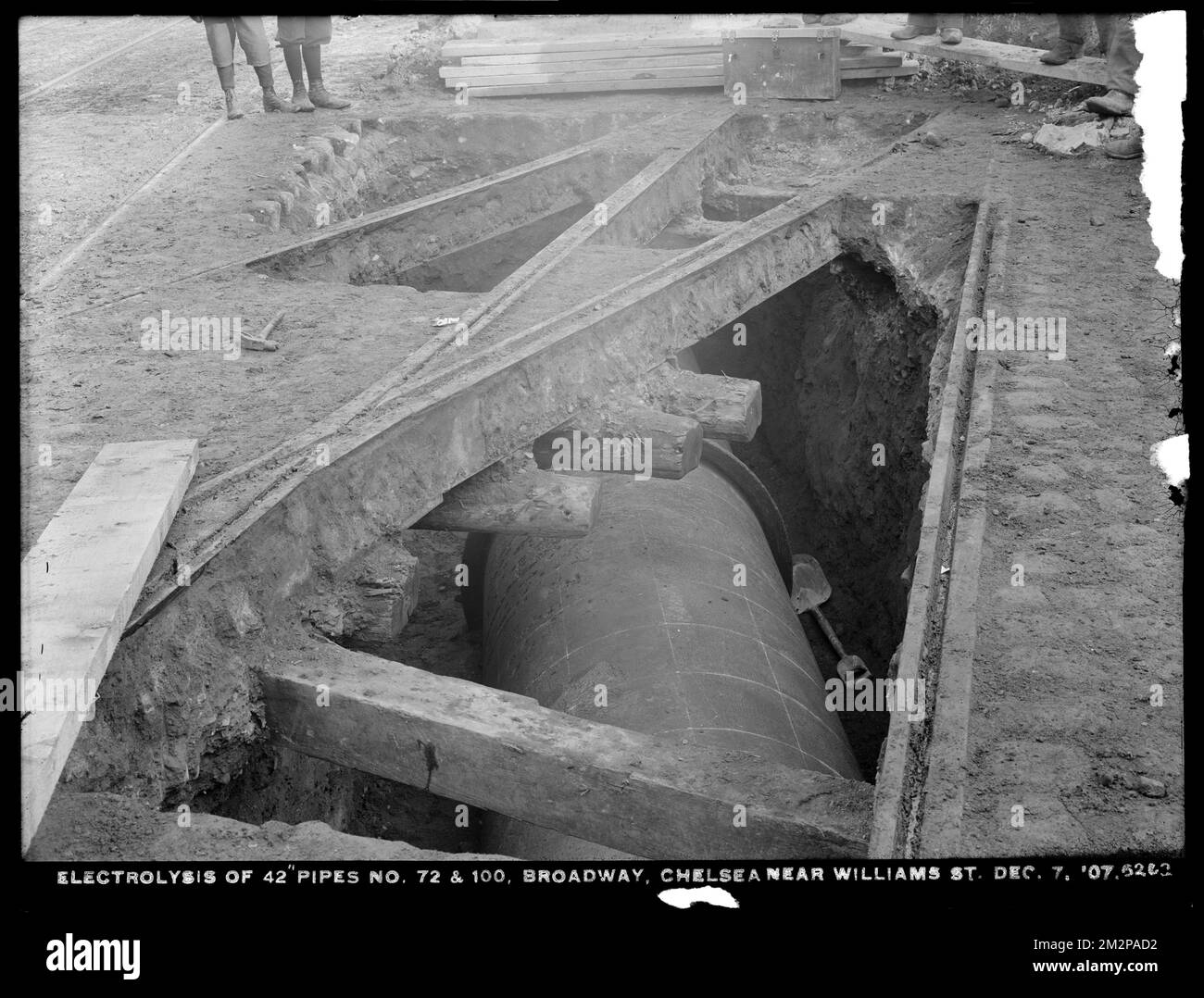 Electrolysis, electrolysis of 42-inch pipes Nos. 72 and 100, Broadway ...