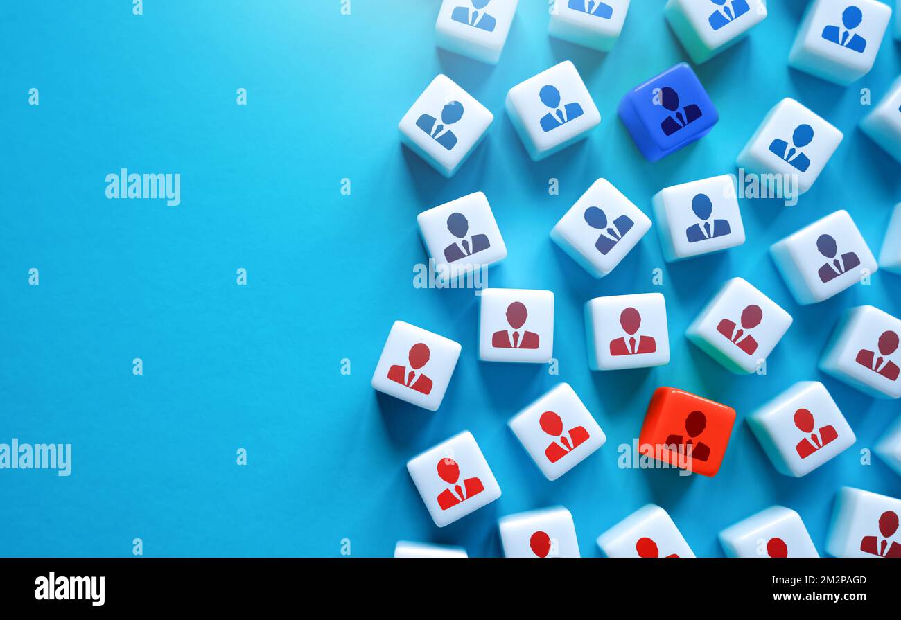 Two leaders compete to gather followers around them. Two opposing camps ...